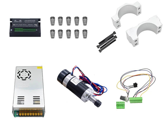 Spindle Kit, 500W, Brushless, 12 000 RPM @ CNC Basix