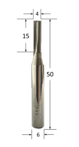 Solid Carbide Straight Router Bit @ CNC Basix